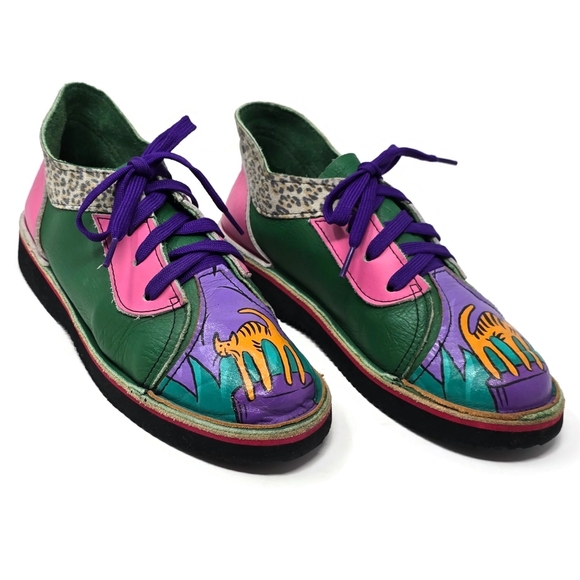 SoleTech | Shoes | Vintage Soletech Hand Painted Color Block Cat ...